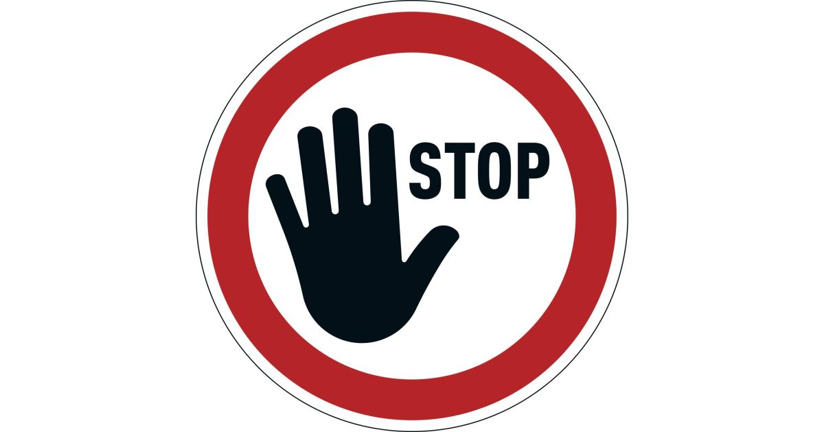 Podlahový piktogram ''STOP'' Ø 430 mm | tabule-flipcharty.cz